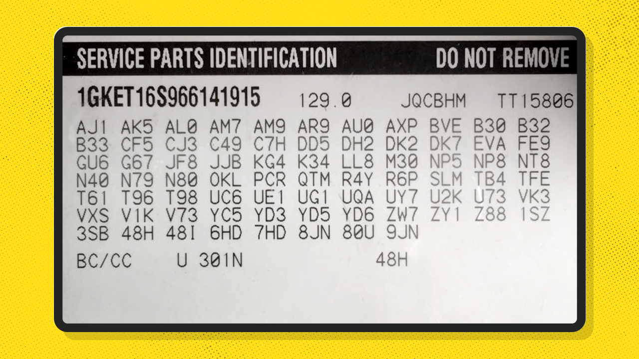 Silverado Service Parts Identification Codes - Infoupdate.org